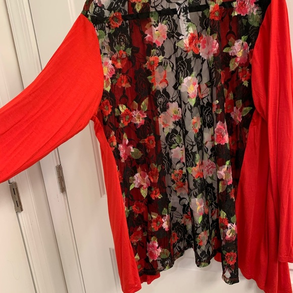 SWAK | Tops | Swak Longsleeve Cardigan W Lace Panels | Poshmark